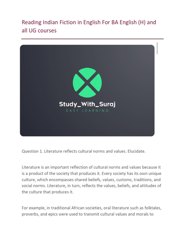 Indian reading fiction | PDF