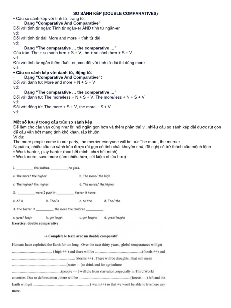 Double Comparatives | PDF