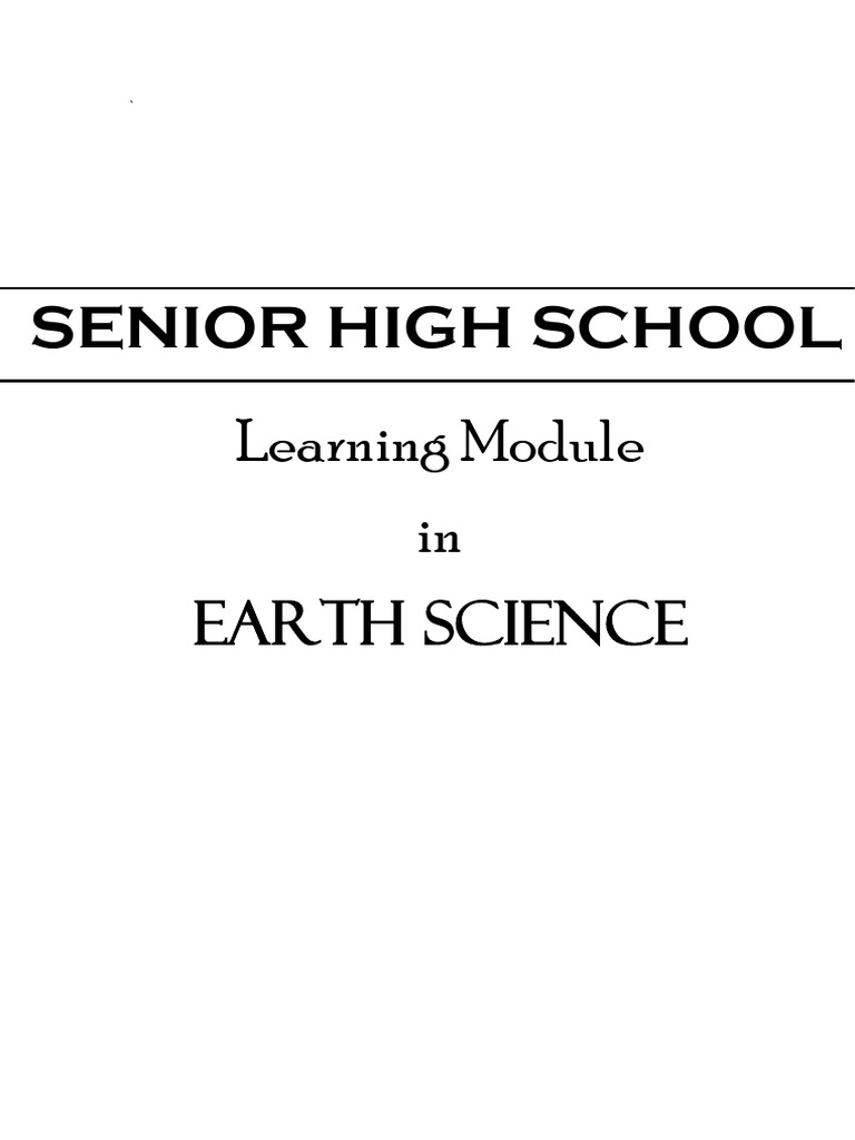 Earth Science: History of Earth Module | PDF | Geology | Atoms