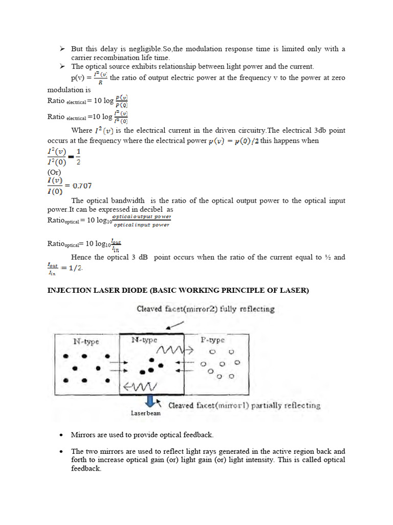 LASER Basics and Rate Equation Derivation | PDF