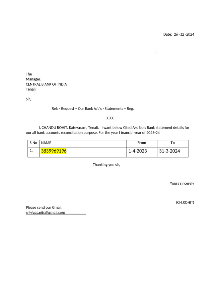 Cbi Letter | PDF | Banking