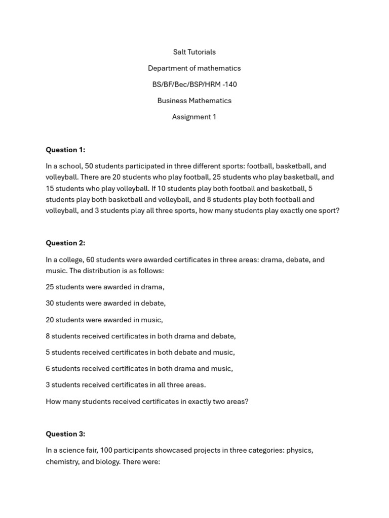 Salt Assignment 1 | PDF | Motor Vehicle