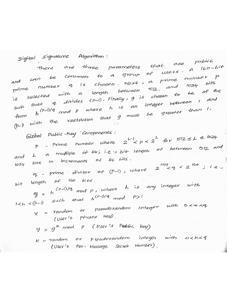 Digital Signature Scheme (DSS) | PDF