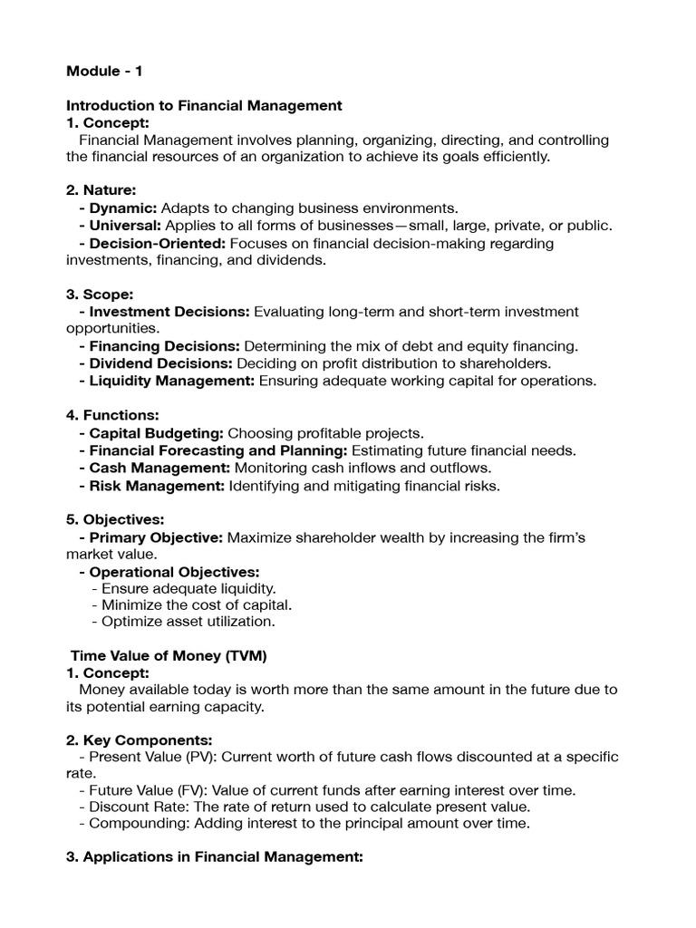 Financial Management | PDF | Option (Finance) | Net Present Value