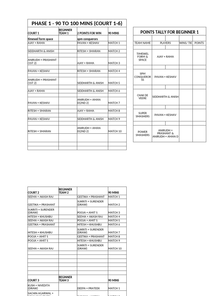 For Points and Draws 6.1 | PDF