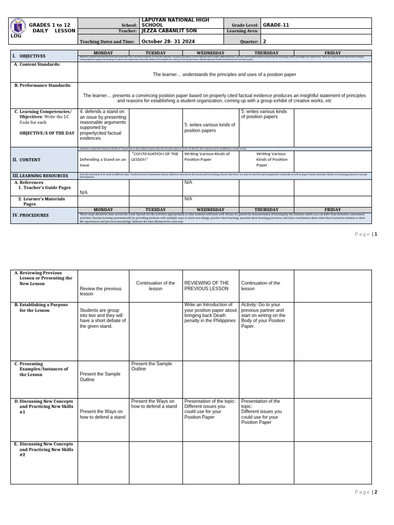 dll template-shs | PDF | Cognition | Learning