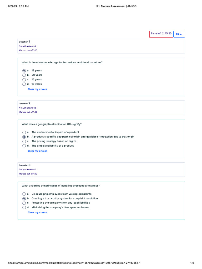 3rd Module Assessment Professional Ethics | PDF | Employment | Trade Secret