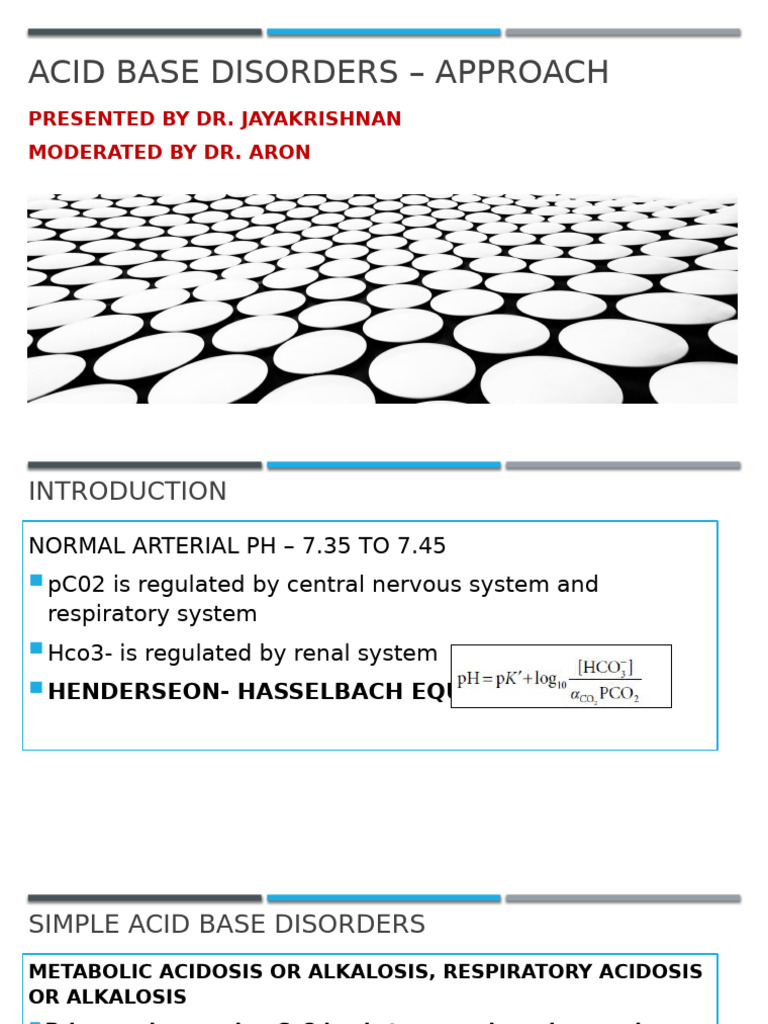 Acid Base Disorders - Final | PDF | Kidney | Potassium