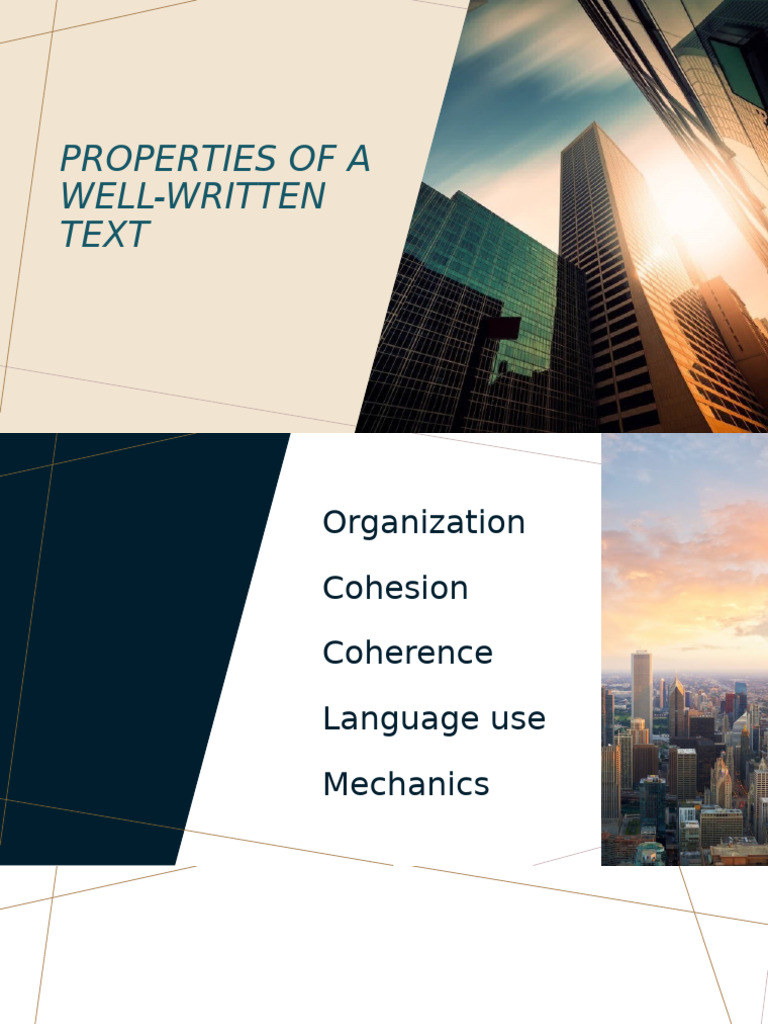 Properties-of-a-well-written-text | PDF | Cubism | Paintings