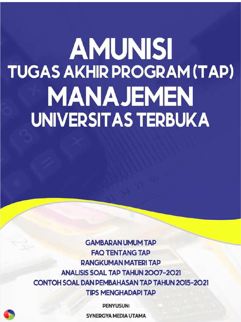 PDF Amunisi Tugas Akhir Program Tap Manajemen Universitas Terbuka Layouting - Compress | PDF