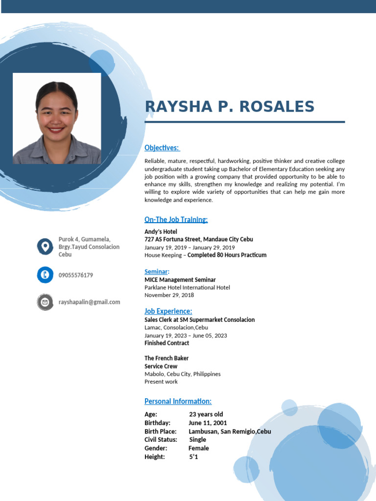 Raysha-Palinresume Docx1 | PDF