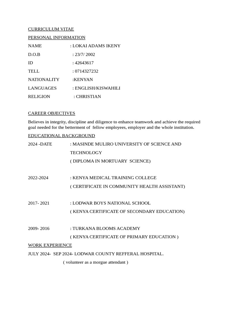 Curriculum Vitae | PDF