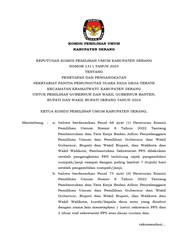 SK Sekretariat Pps-Terate | PDF