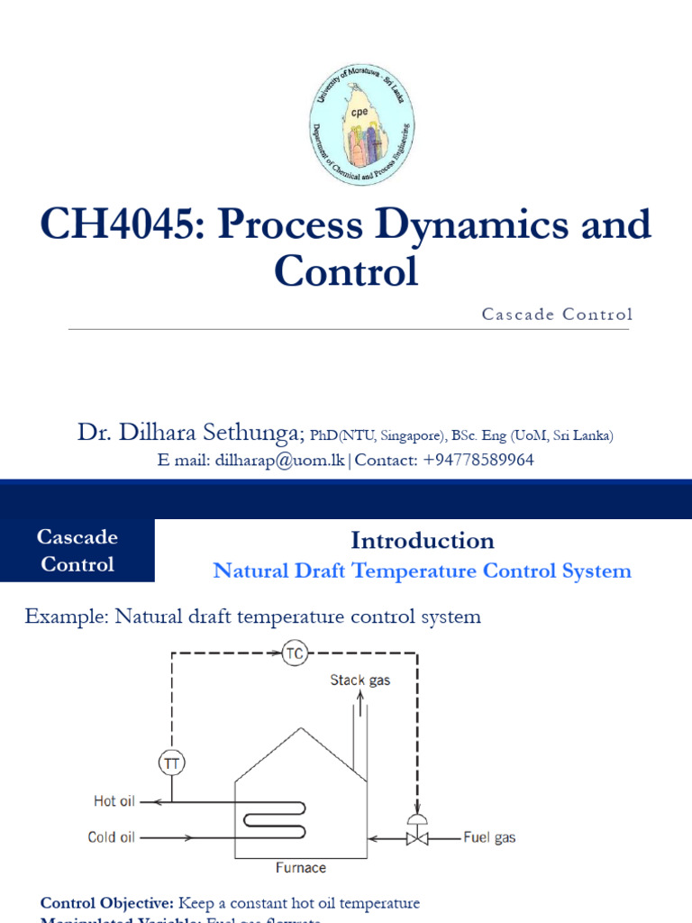 CH4045-Cascade Control | PDF | Applied Mathematics | Control Theory