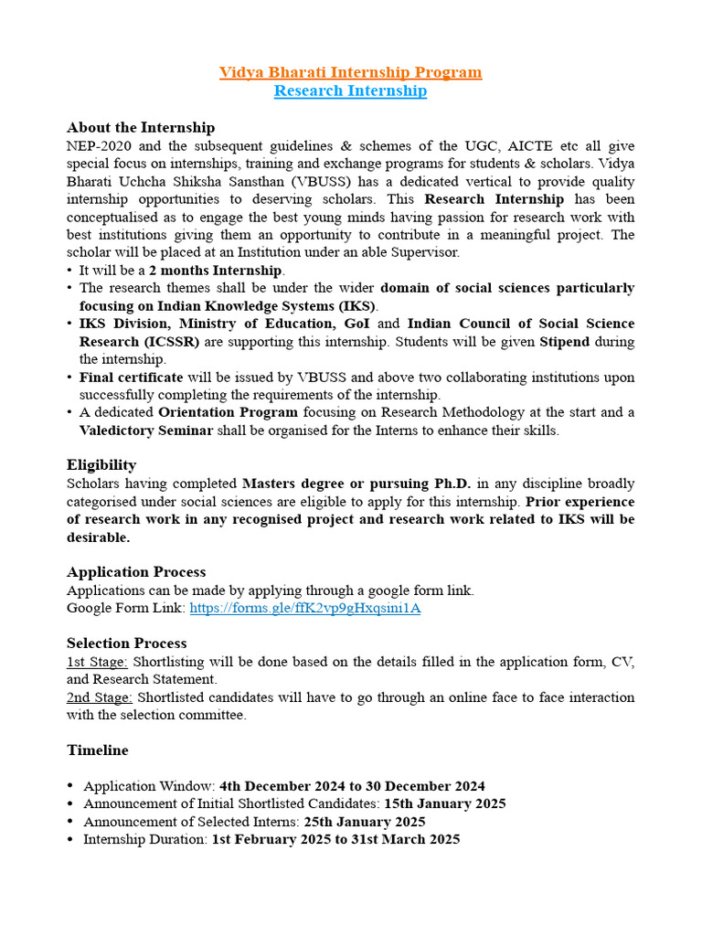 Internship Details | PDF