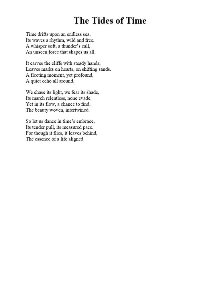 The Poetic Journey of Time | PDF