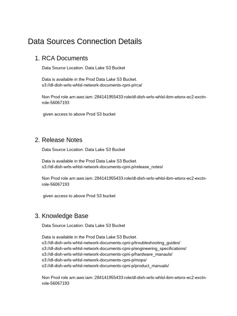Data Sources Connection Details | PDF | Information Technology ...