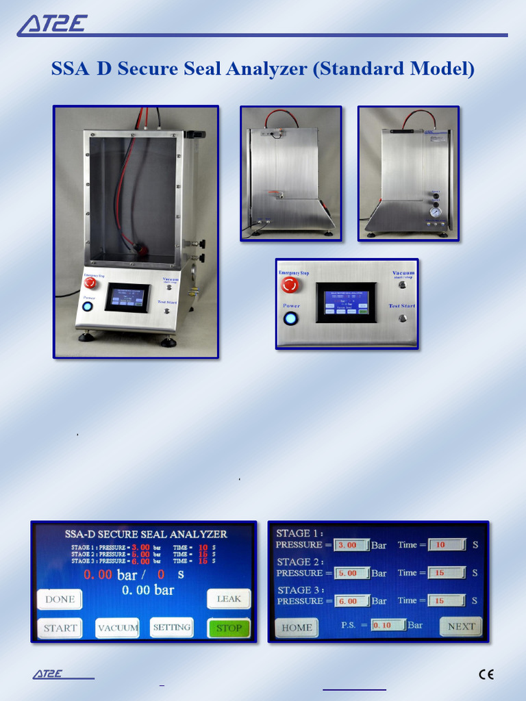 SSA-D Secure Seal Analyzer (Standard Model) | PDF | Metrology