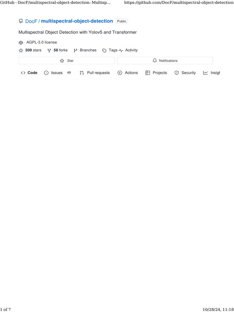 GitHub - DocF_multispectral-object-detection_ Multispectral Object Detection with Yolov5 and ...