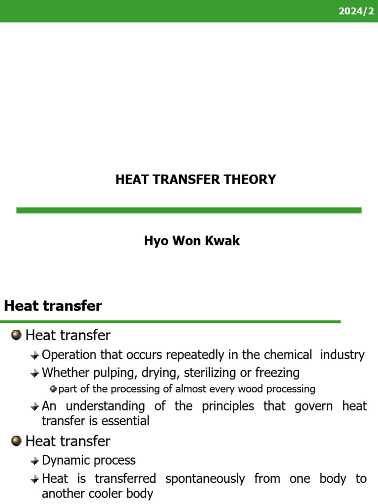 제9강_Heat Transfer Theory I (Without) (1) | PDF | Heat Transfer ...
