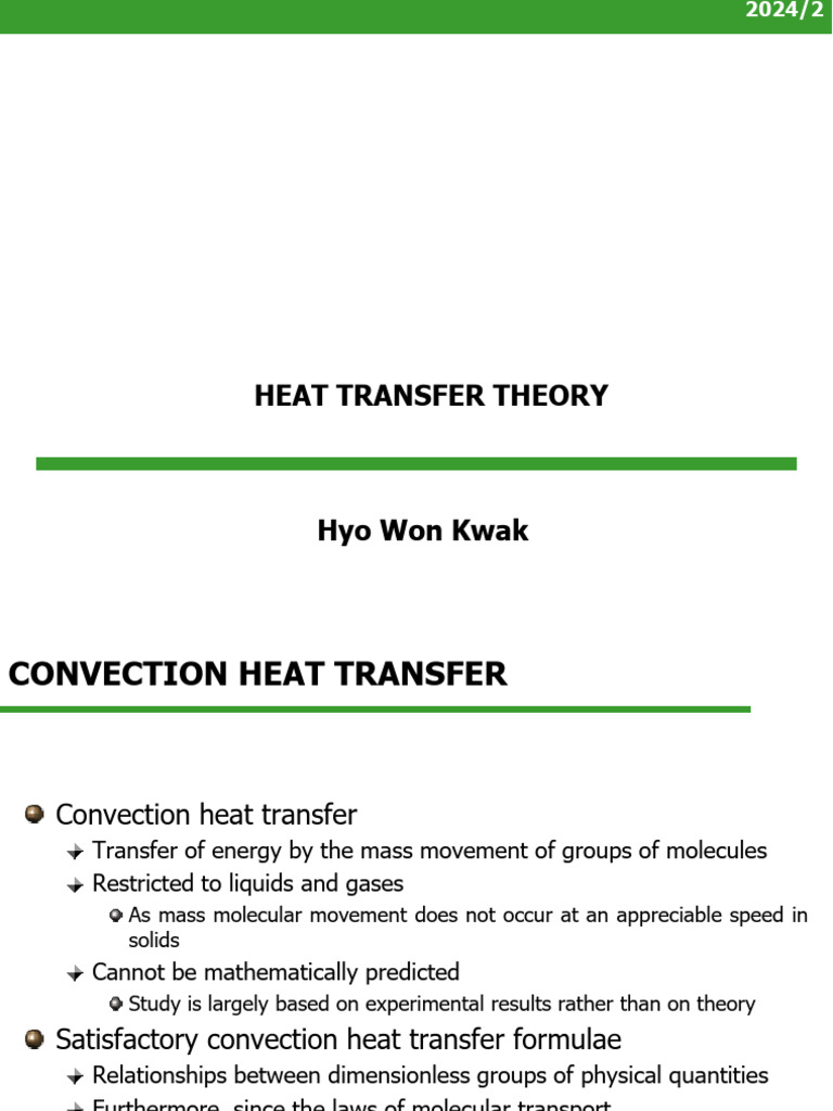 Convection Heat Transfer Guide | PDF | Convection | Heat Transfer