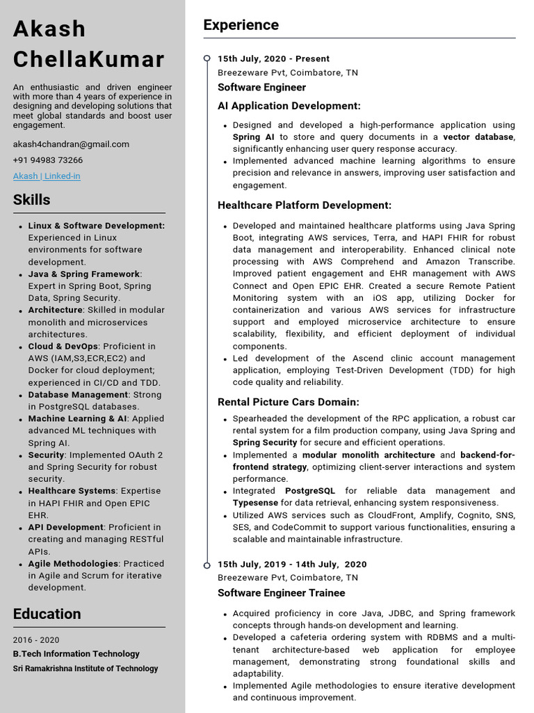Akash Resume | PDF | Amazon Web Services | Cloud Computing