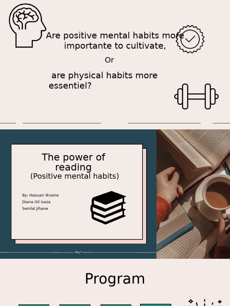 The Importance of Positive Mental Habits | PDF | Psychology ...