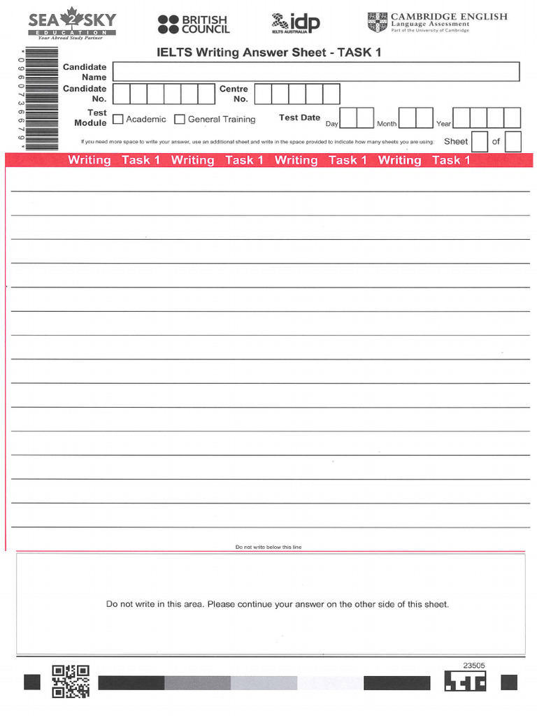 Writing Combine Answer Sheet | PDF