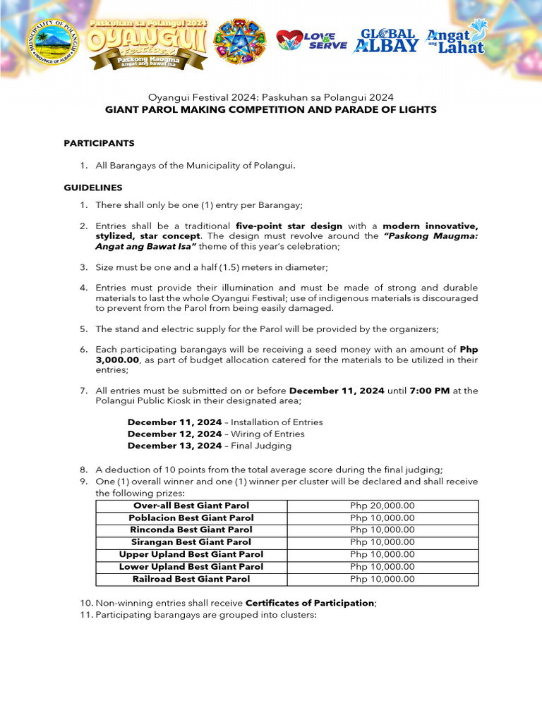 GIANT PAROL Making - Guidelines - Oyangui Festival 2024 | PDF