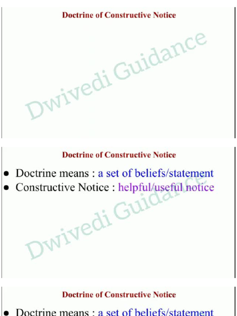 Doctrine of Constructive Notice, Doctrine of Constructive Notice in Company Law, Company Act ...