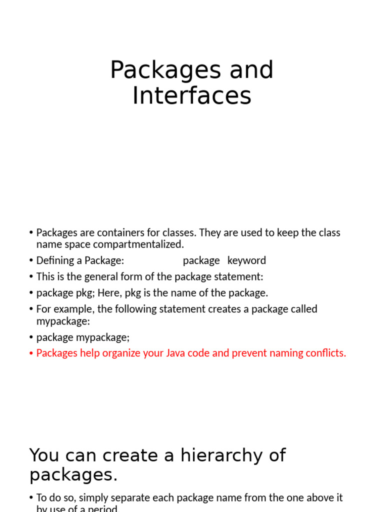 Packages And Interfaces Pdf Class Computer Programming Method Computer Programming