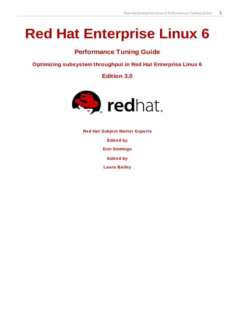 Red Hat Enterprise Linux-6-Performance Tuning Guide-En-US | PDF ...