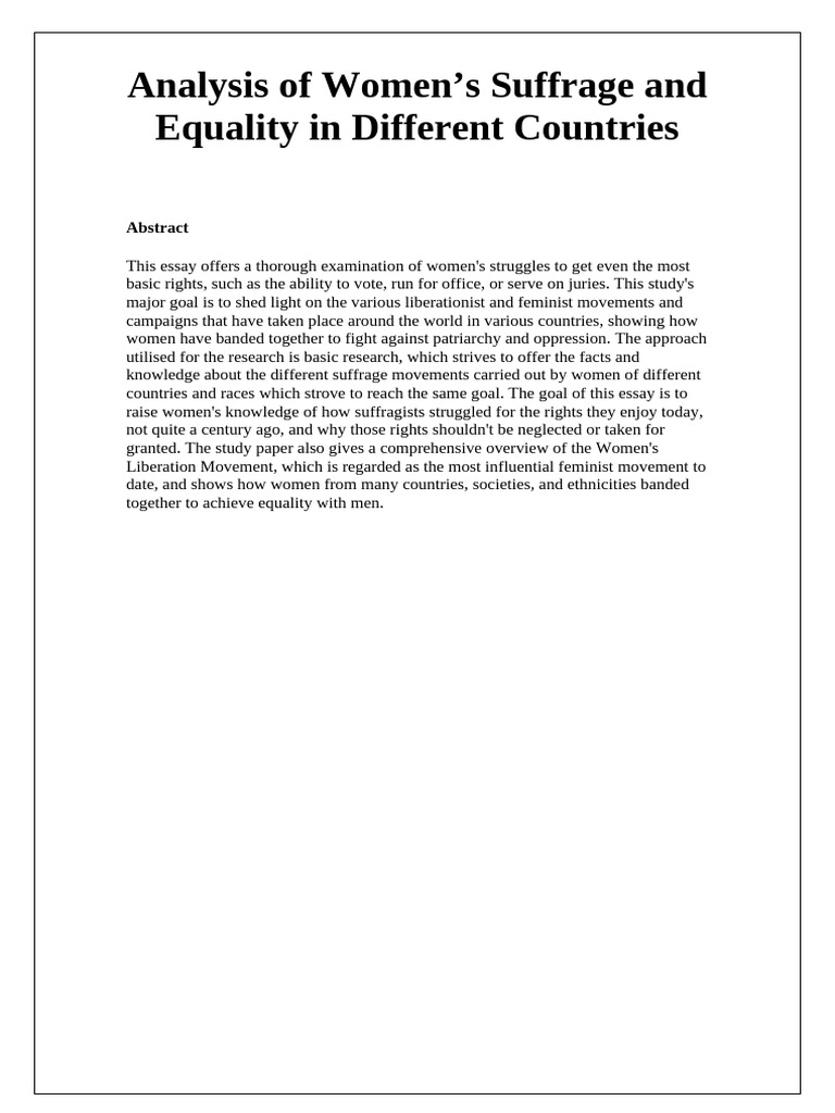 Vratika Mittal - A3221518258 Edited | PDF | Suffrage | Women's Suffrage