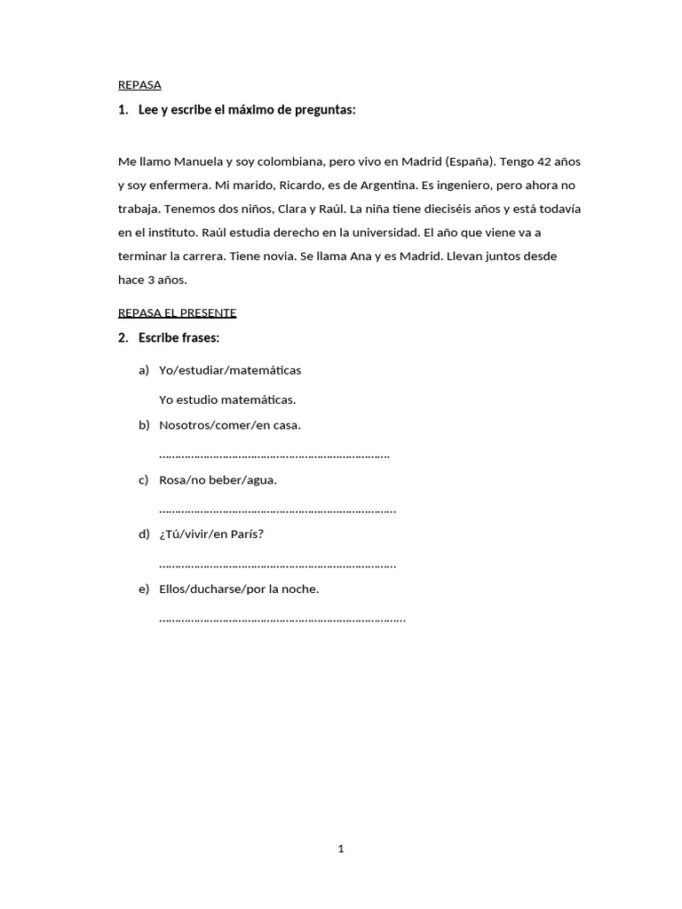 A1 Presente Irregular | PDF | Verbo