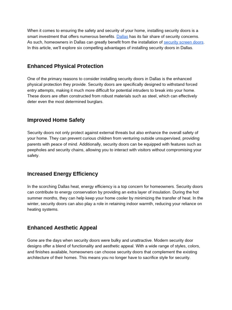 Dallas - 6 Benefits | PDF | Efficient Energy Use