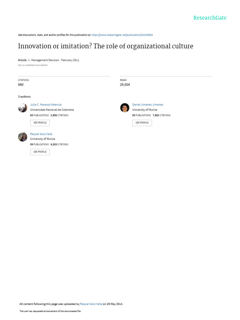 Organizational Culture's Impact on Innovation | PDF | Innovation ...