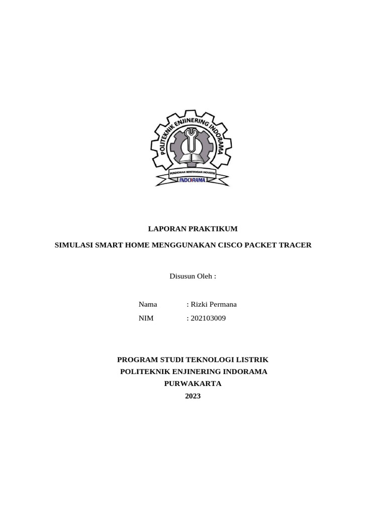 LAPORAN RIZKI PERMANA SIMULASI SMARTHOME | PDF