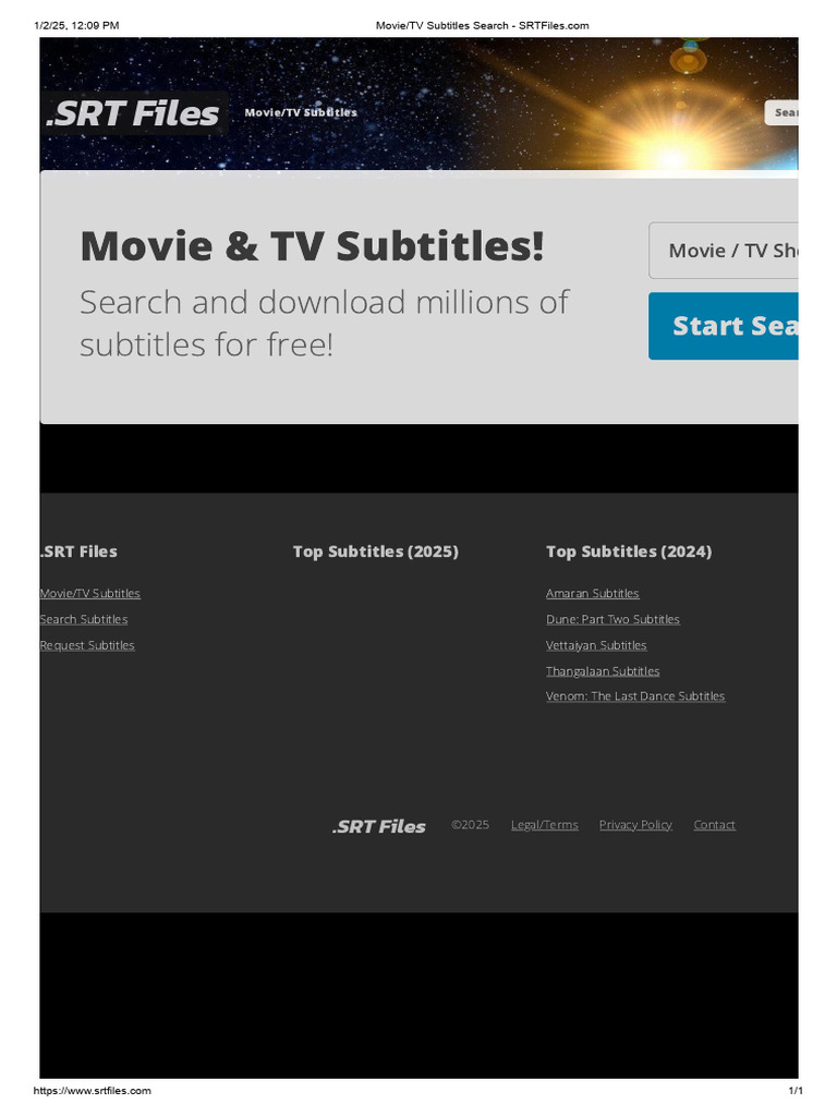 Movie - TV Subtitles Search | PDF