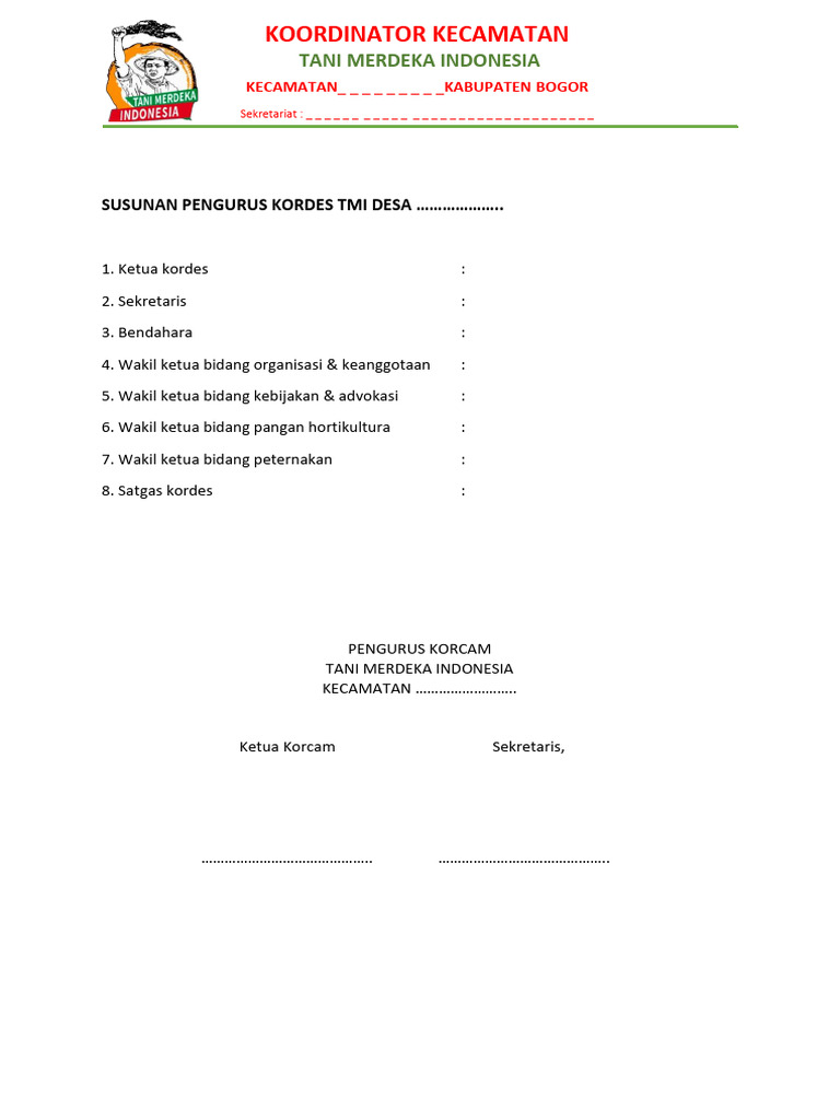 Form Kordes Tmi | PDF