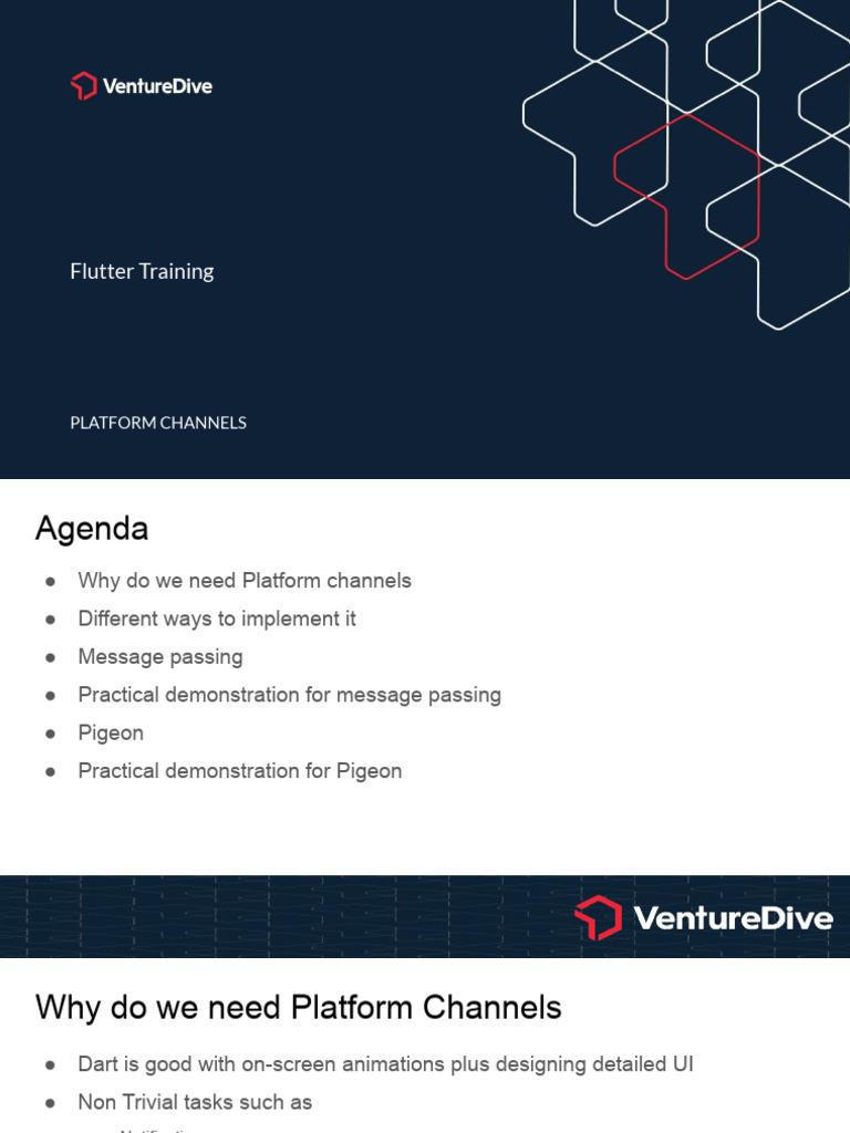 Flutter Training - W9 PLATFORM CHANNELS | PDF | Mobile App | Message Passing