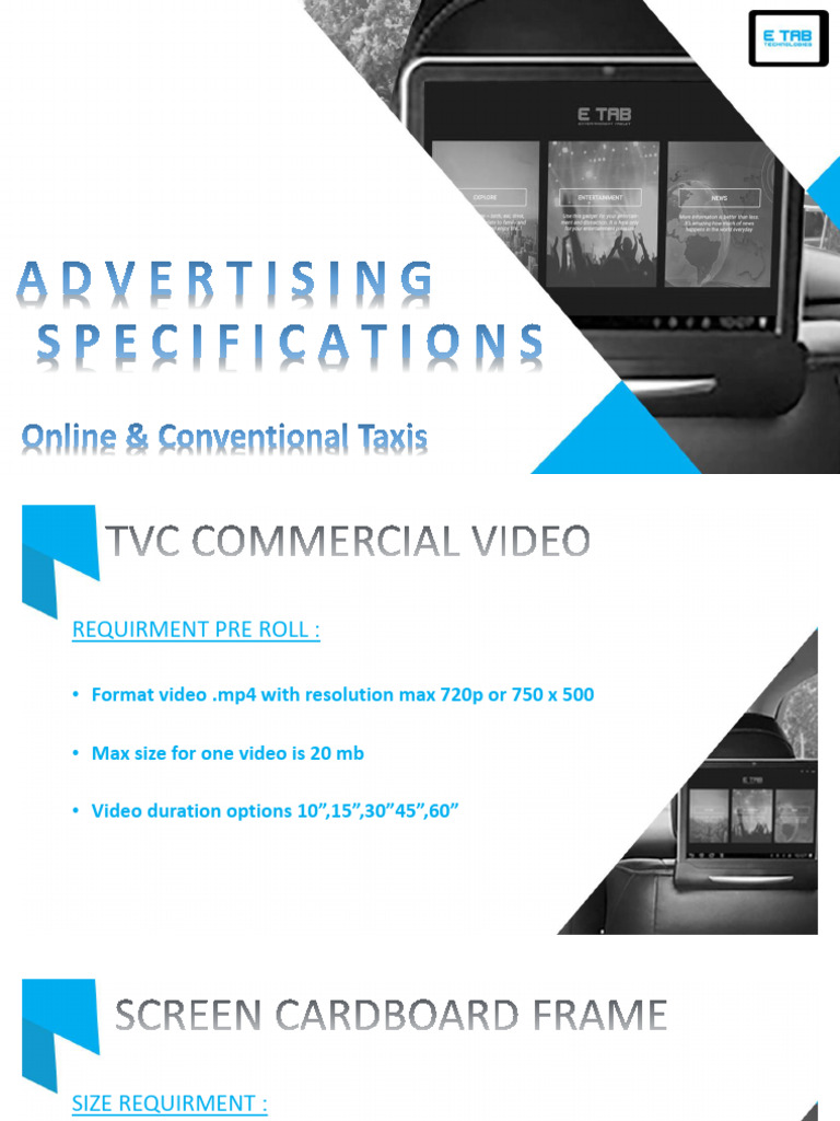 ETAB Advertising Specifications Updated Nov 2019 | PDF