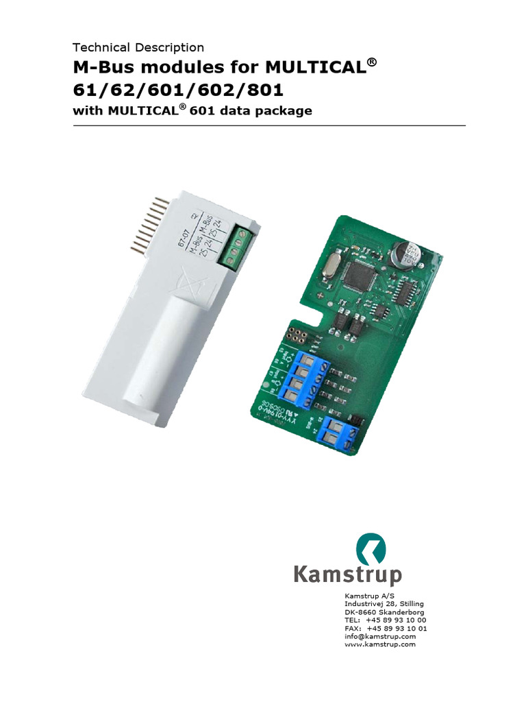 M-Bus Module Multical602 DataSheet ENG | PDF | Transmission Control ...