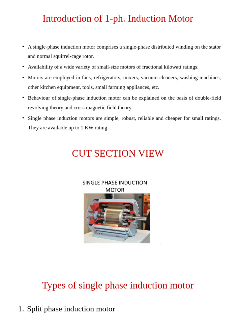 Module 4 Single Phase Induction Motor 1 | PDF | Electric Motor ...
