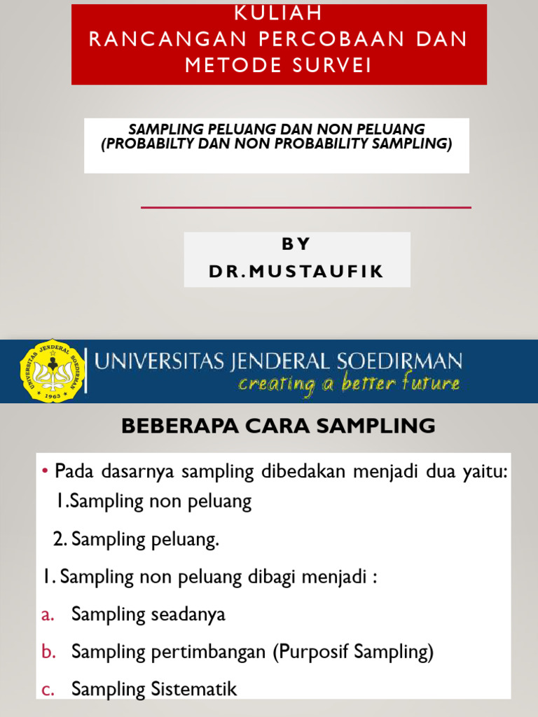 Probability Dan Non Probabality Sampling | PDF