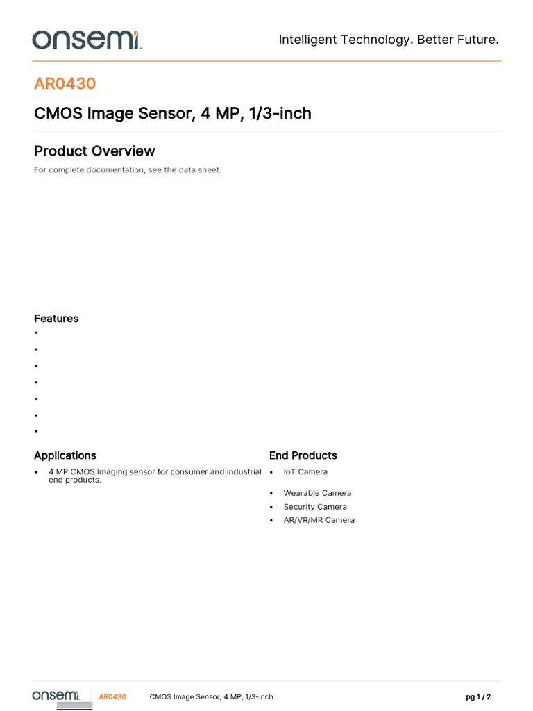 ar0430 | PDF | Pixel | Frame Rate