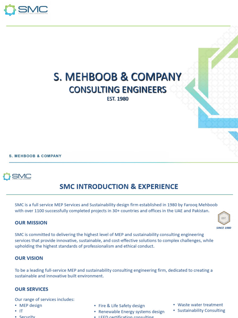 SMC - Company Presentation - 12122023 | PDF | Plumbing | Water Heating