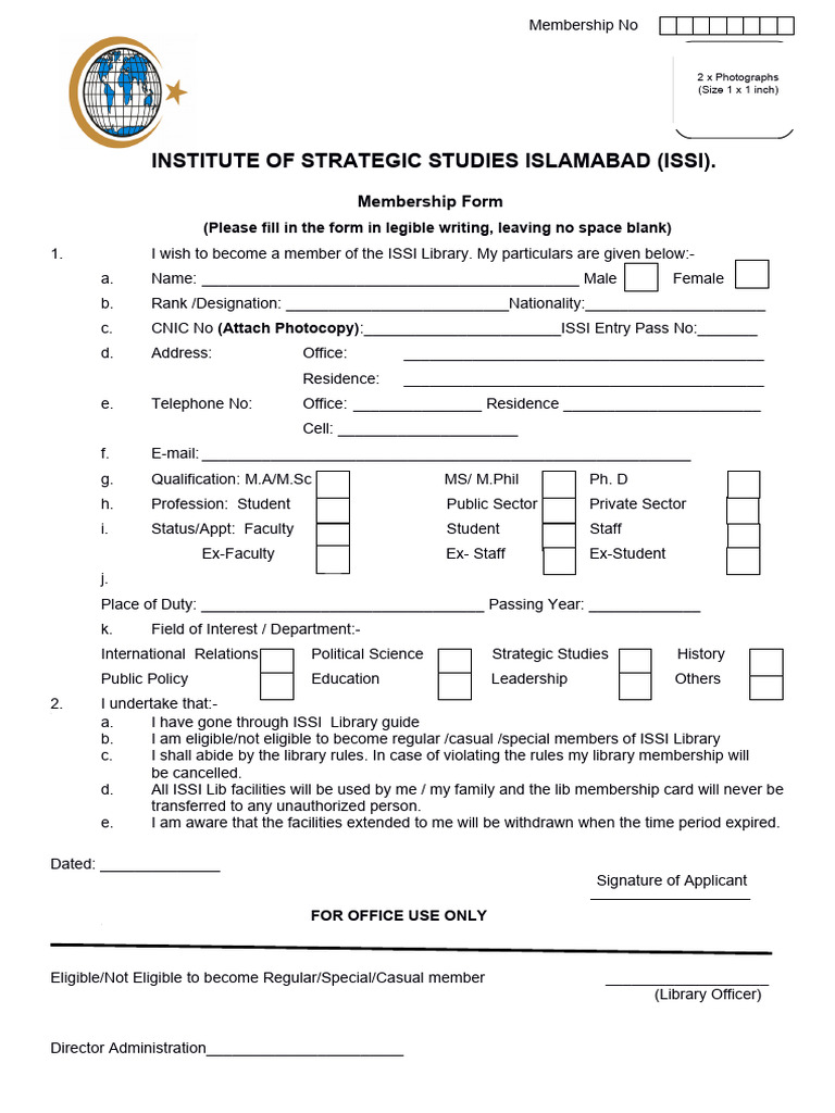 Library-membership-Form | PDF