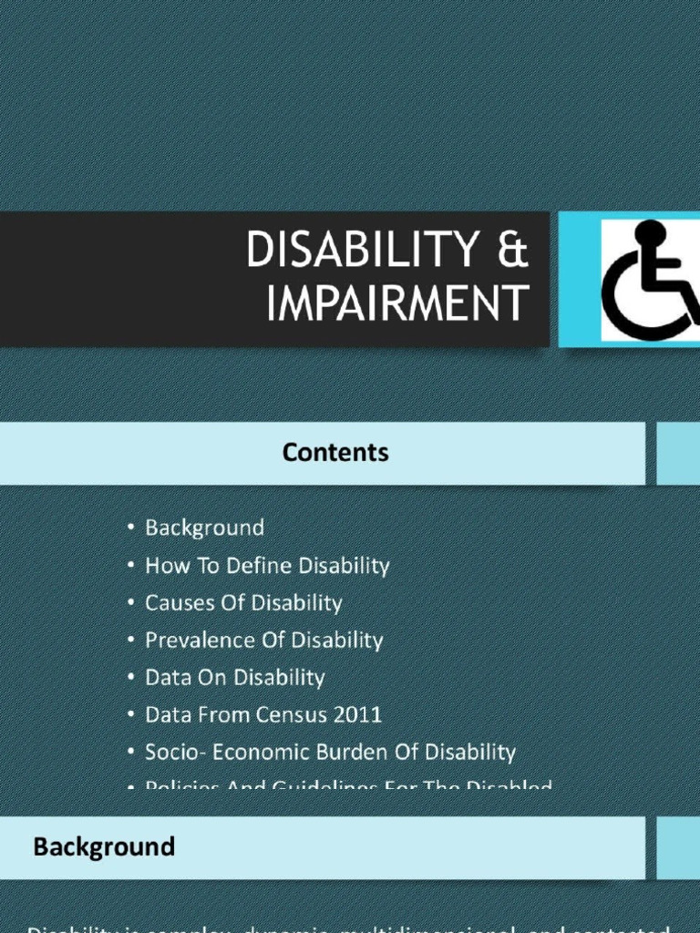 Impairment Disability | PDF