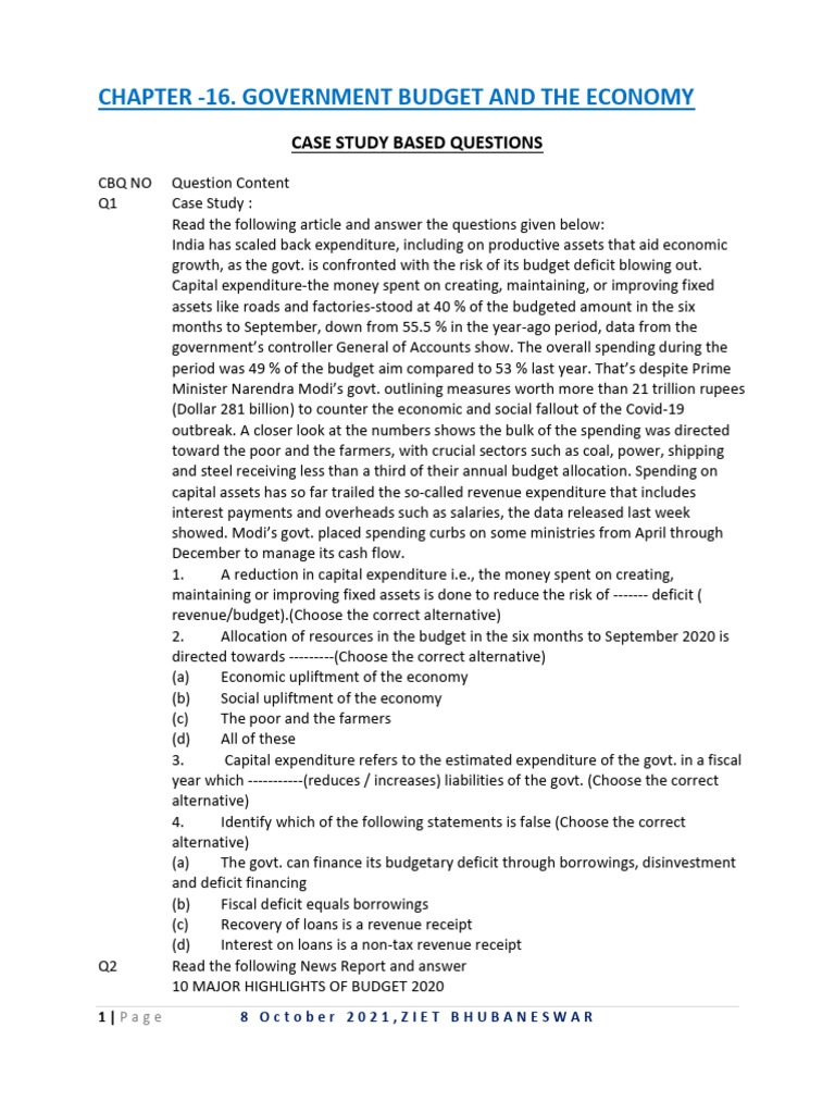 Ch-16-CBQ | PDF | Government Spending | Taxes