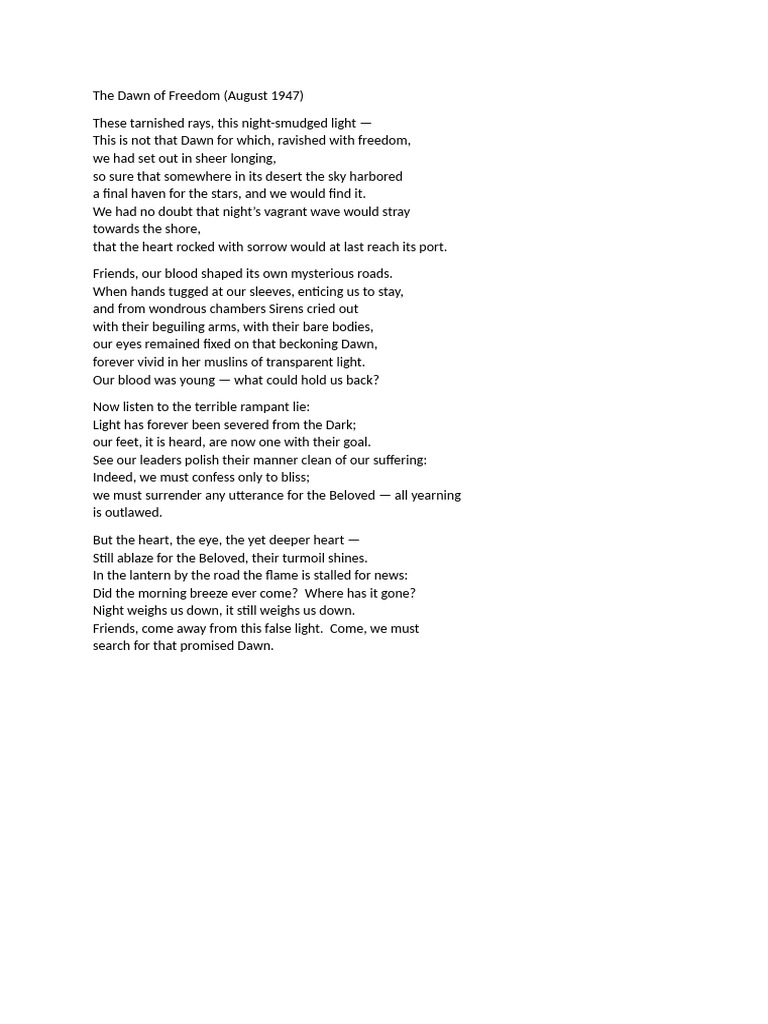 The Dawn of Freedom | PDF